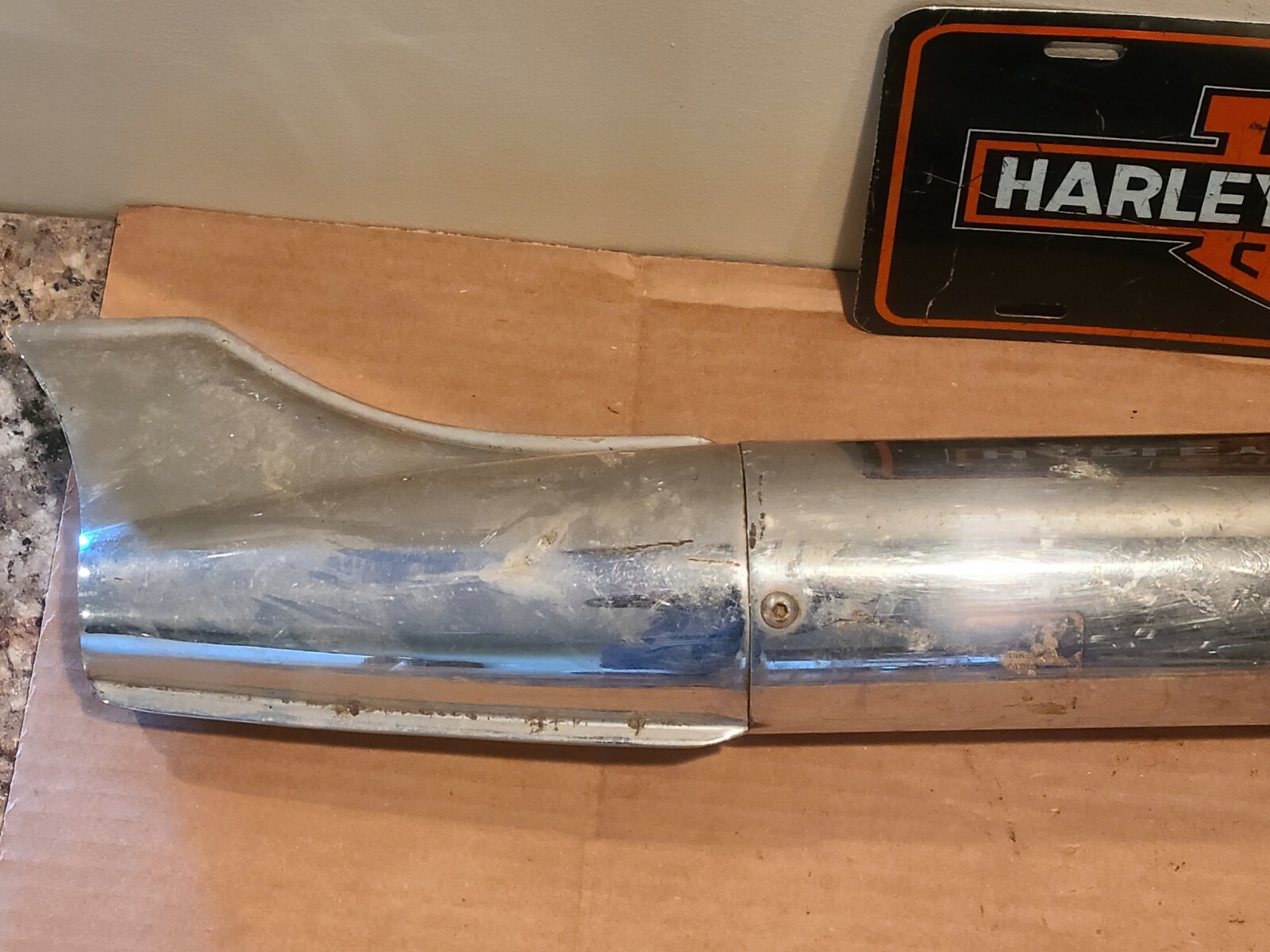Harley Panhead Shovelhead Fishtail Exhaust Pipe Muffler ? | eBay