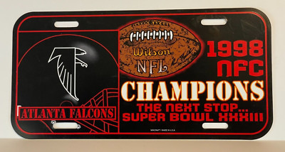 New Old Stock NFL Atlanta Falcons Plastic Tag, (1998 NFC Champions ...