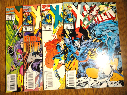 X-men Vol 2 #27,28,29,31 Lot of 4 Kubert Set Psylocke 1st Print Lot ...