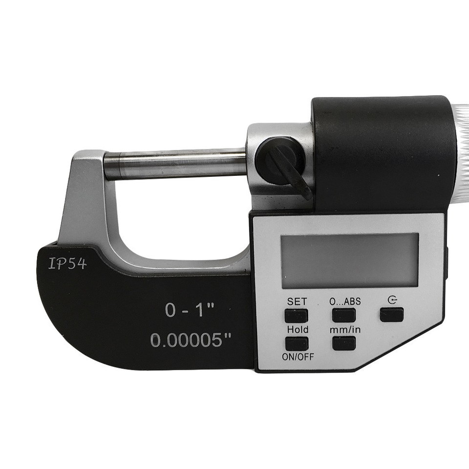 IP54 5-Key Electronic Digital Outside Micrometers 0.00005 In Range 0-1 ...