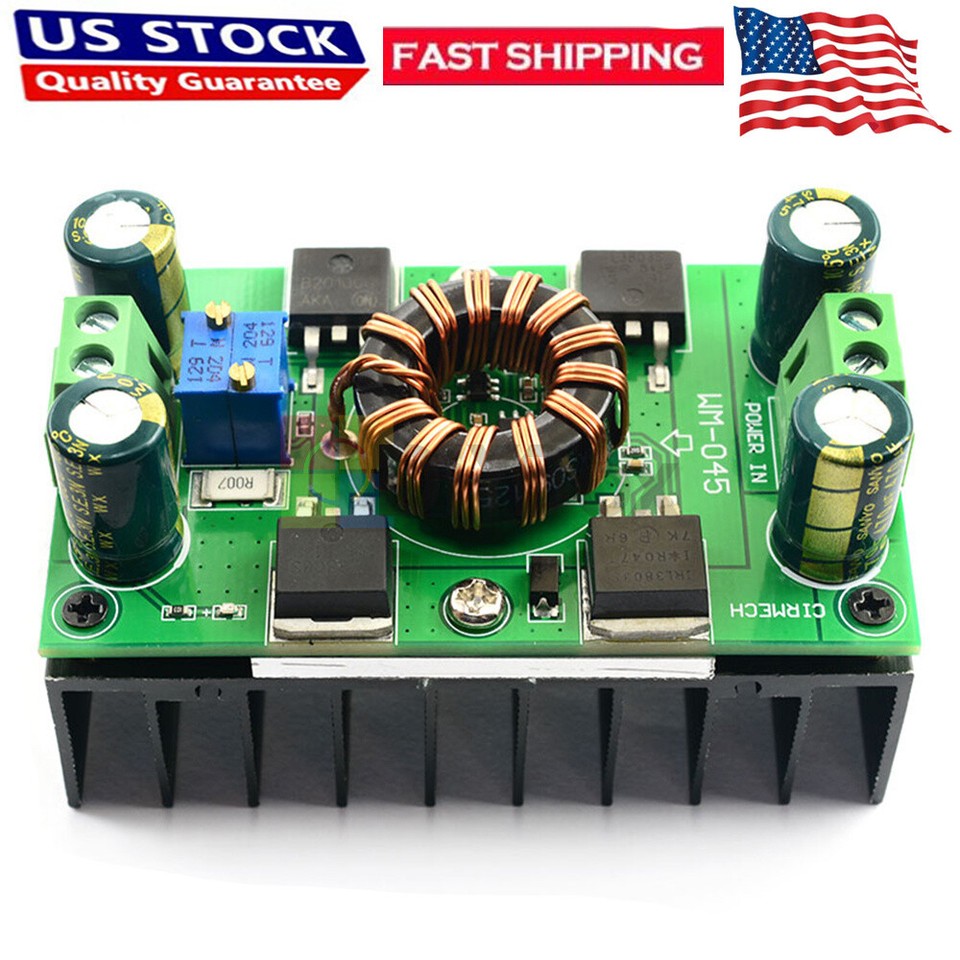 300W 10A CC CV Automatic Step-Up Step-Down Buck-Boost Power Supply ...