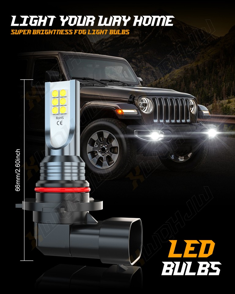 For Toyota Corolla 2008 2007 2006 2005 LED Headlight + Fog Light Bulbs ...