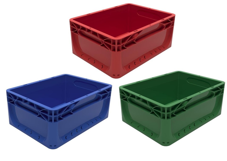 Heavy Duty Euro Plastic Stacking Industrial Storage Containers Boxes ...