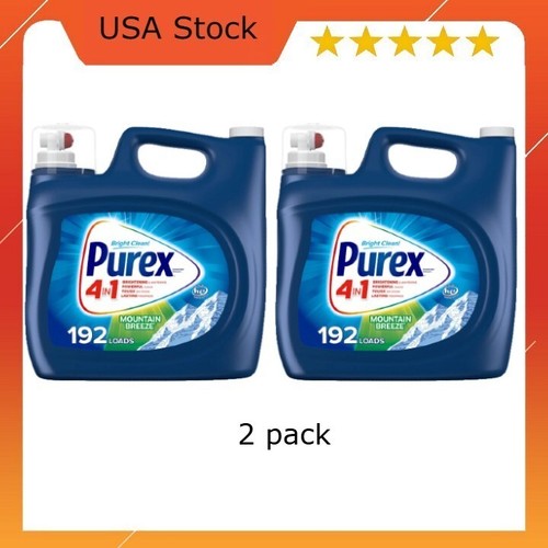 Purex Liquid Laundry Detergent, Mountain Breeze, 250 Fluid Ounces, 192 ...