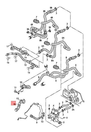 Genuine AUDI A6 allroad quattro Avant S6 A6L 4F 4F2 Heating Hose ...