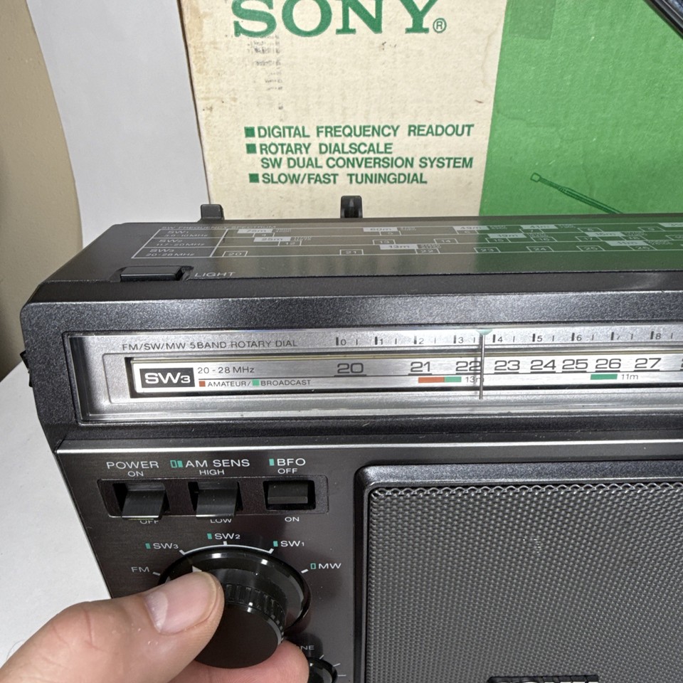 SONY FM/SW/MW 5 Band Radio Model No ICF-6500W W/Manual, Access. & Box ...