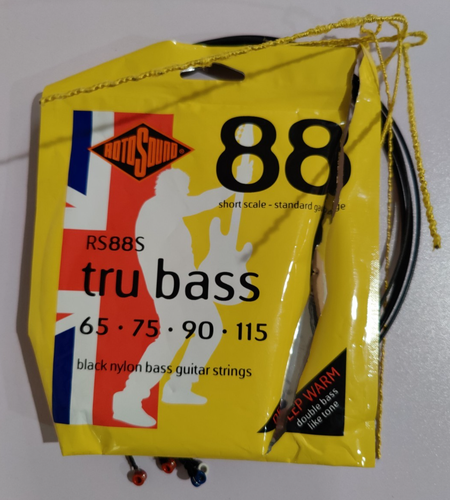 Rotosound RS88S Tru Bass 88 Black Nylon Tapewound Short Scale Bass ...