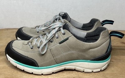 Clarks Women’s Wave Trek Waterproof Grey Leather Walking Shoes Sz 10M ...