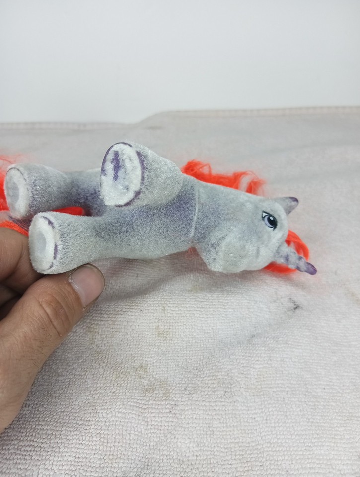 VTG My Little Pony 1986 G1 So Soft Pretzel Twist Unicorn Flocked Purple ...