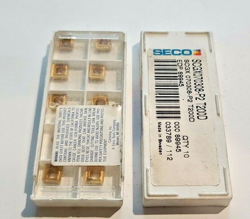 SCGX 070308 P2 T200D SECO *** 10 INSERTS *** FACTORY PACK *** | eBay