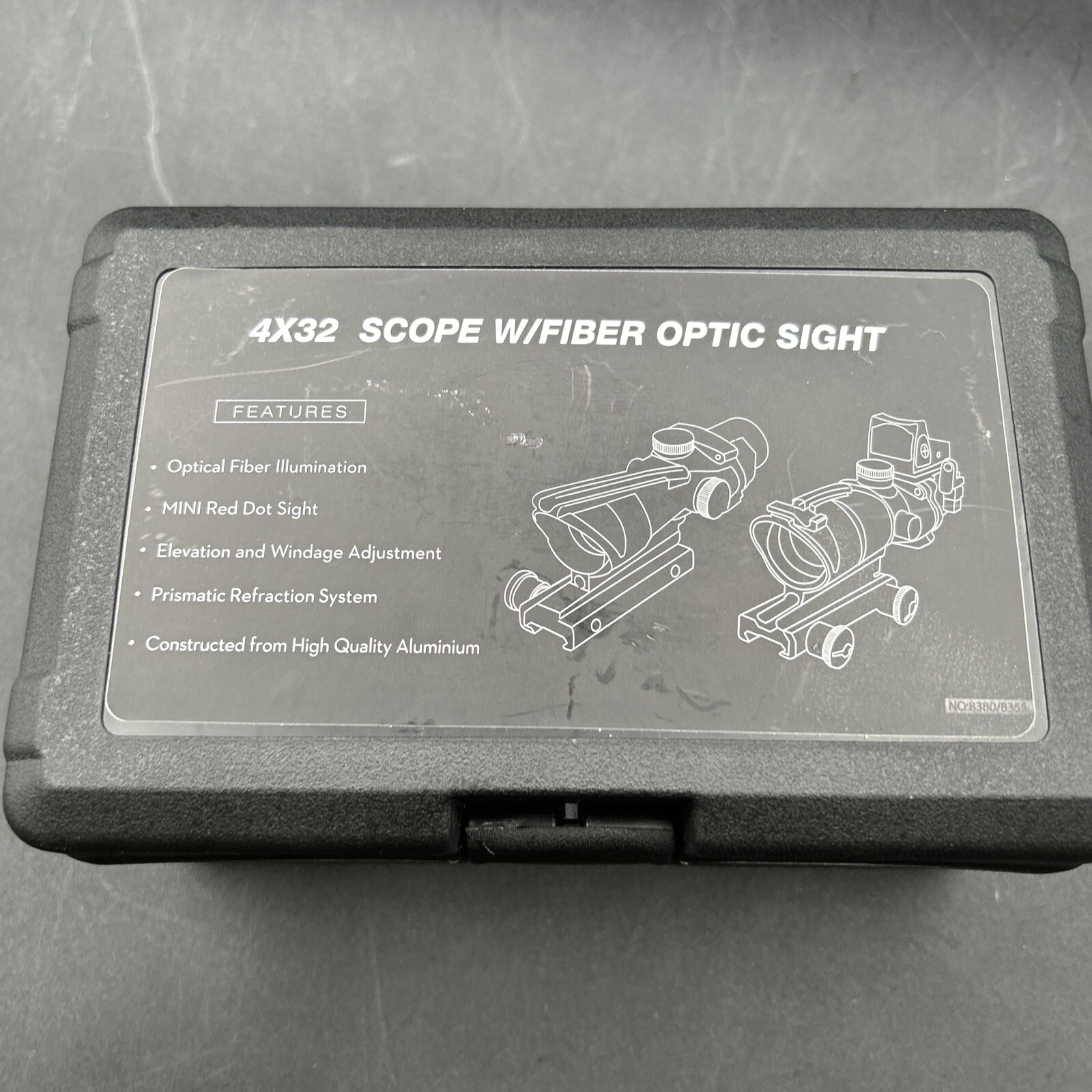 4x32 Fiber Optic Scope Chevron Reticle RED Weapon Sight ACOG Clone | eBay