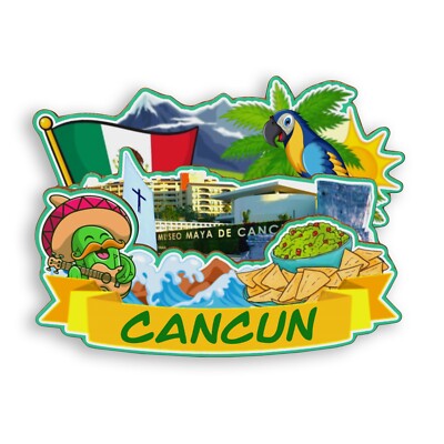 Cancun Mexico Refrigerator magnet 3D travel souvenirs wood craft gifts ...