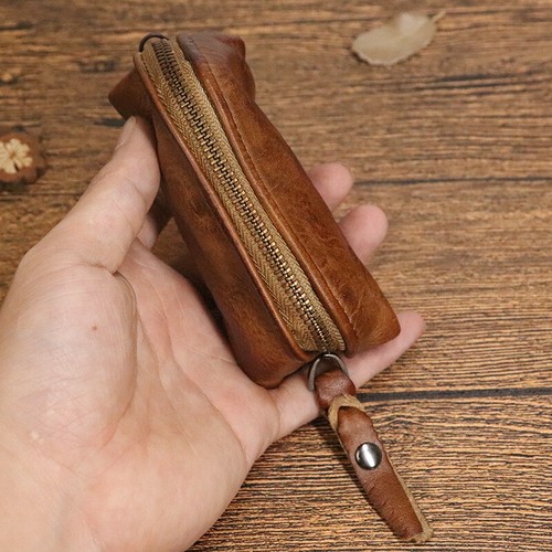 Car Keychain Genuine Leather Keychain Men Women Key Holder Wallet Case ...