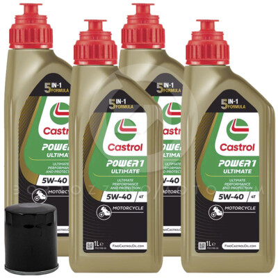 Set 4L Castrol Ultimate 5w40 + Ölfilter Honda Gl Gold Wing 1800 2012 ...
