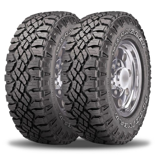 2 Goodyear Wrangler DuraTrac 33x12.5x15 108Q OWL Truck All Terrain ...