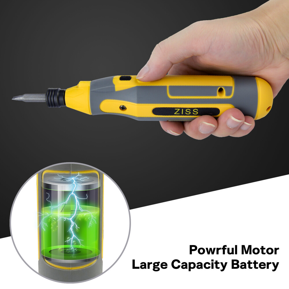 4V Cordless Electric Screwdriver Kit USB Rechargeable Power Tool 43pcs ...