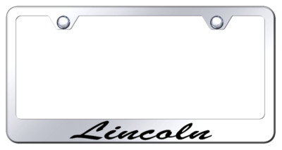 Lincoln Laser Etched Script Logo Chrome License Plate Frame Official ...