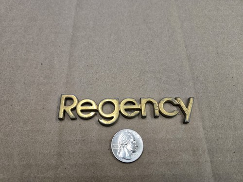 Oldsmobile OEM Regency Gold Vintage Emblem Badge Logo Nameplate Name ...