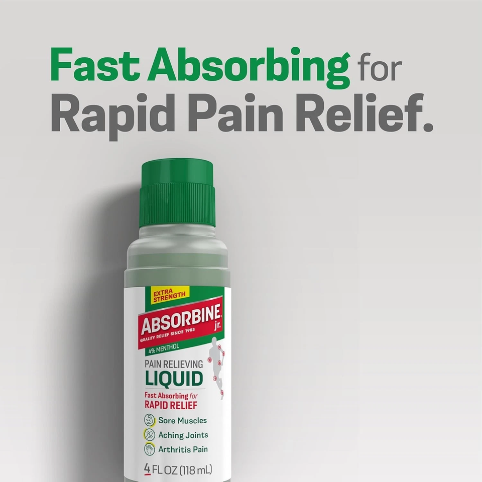 Absorbine Jr. Extra Strength Pain Relieving Liquid, Liquid Pain ...