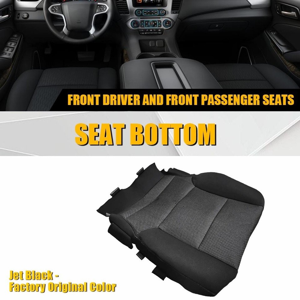 Front Driver Bottom Cloth Seat Cover Black For 2015 - 2019 Chevy ...