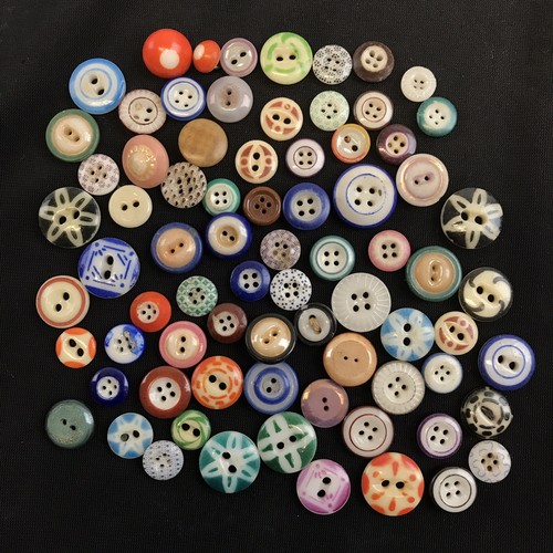 Lot of ~75 Antique China Buttons, Various Colors & Patterns | eBay