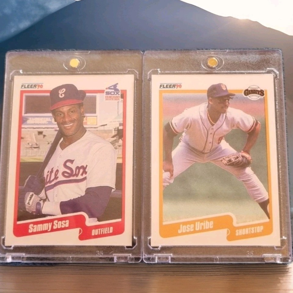 Fleer, Baseball, Error, Misprint Card, Jose Uribe, Sammy Sosa, Rare ...