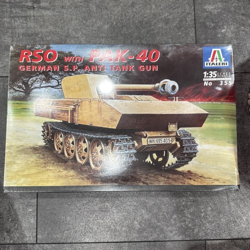 Italeri 355 RSO with PAK-40 German S.P. Anti Tank Gun 1:35 Scale Model ...