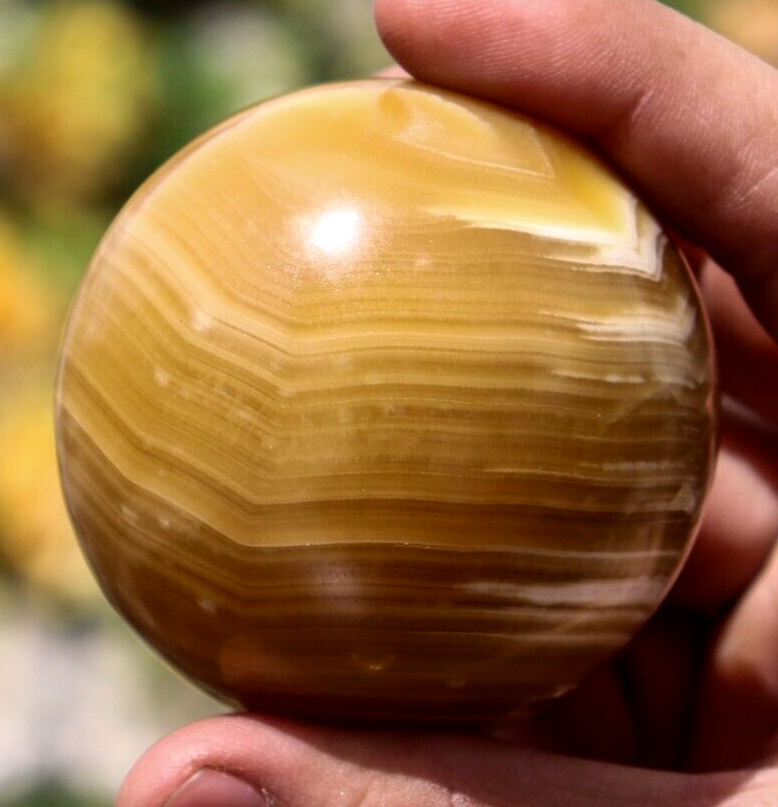 65MM Banded Calcite Ball Mexican Calcite Sphere Crystal Healing Energy ...