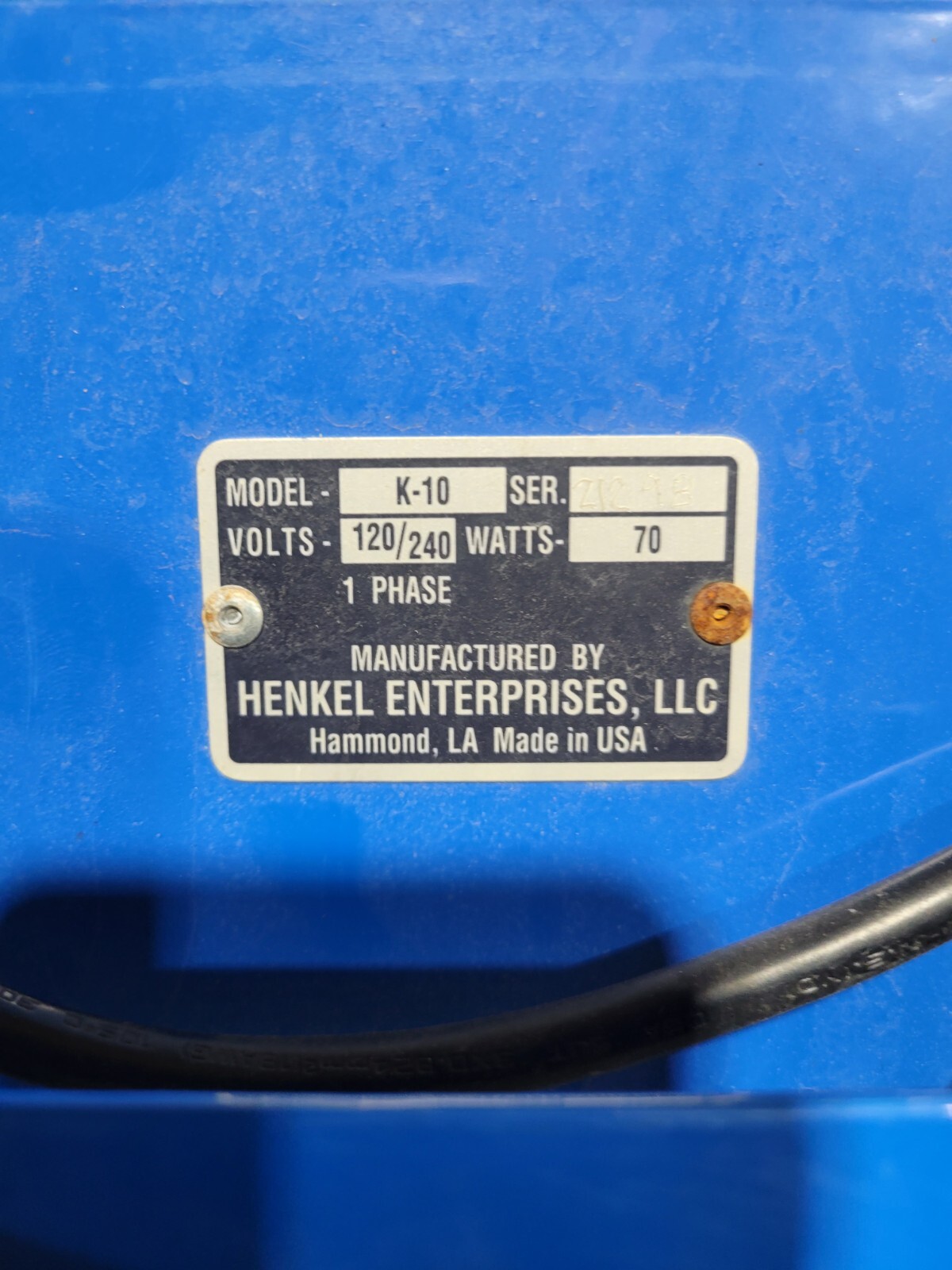 KEEN HENKEL K-10 Portable Welding Electrode Rod Oven 1ph 120V | eBay