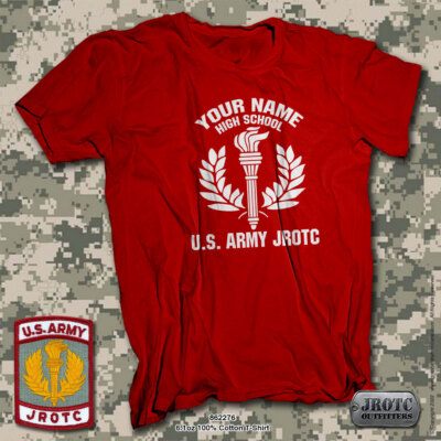 U.S. Army JROTC Short Sleeve T-Shirt with YOUR School Name and JROTC ...