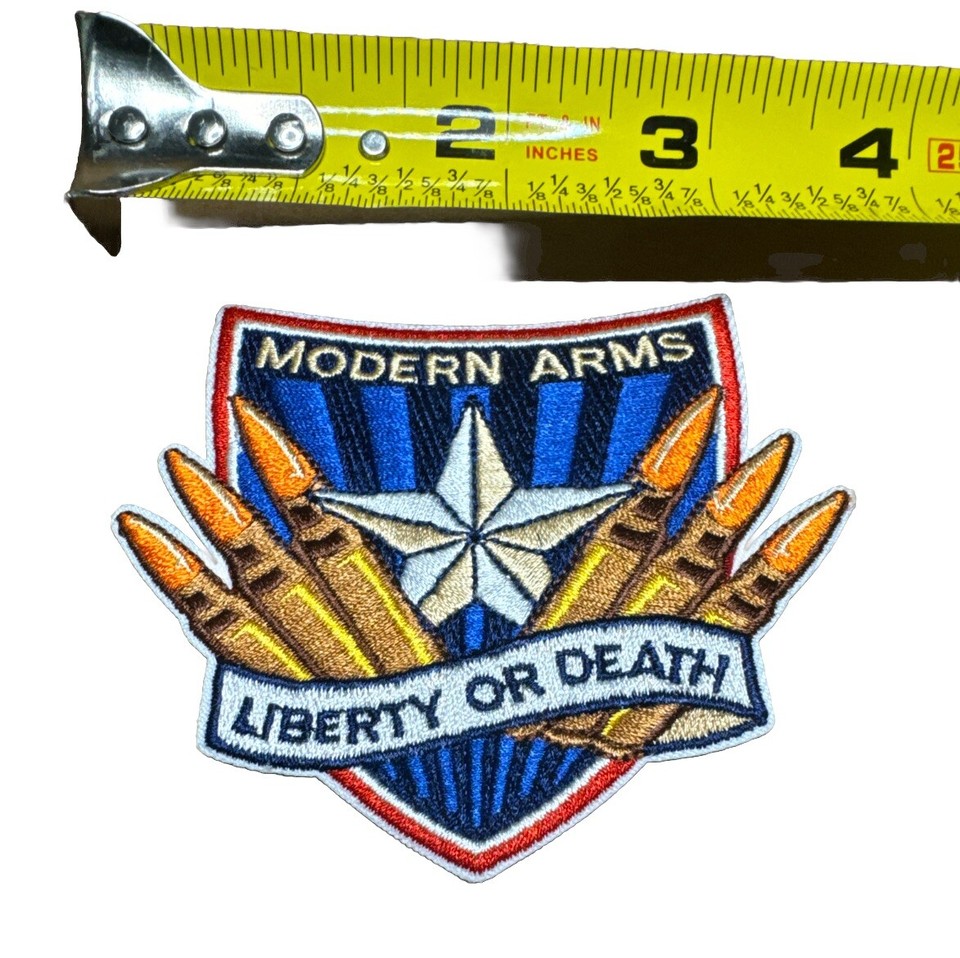 Modern Arms Blue Morale Patch Liberty Or Death Patch Embroidered Hook ...
