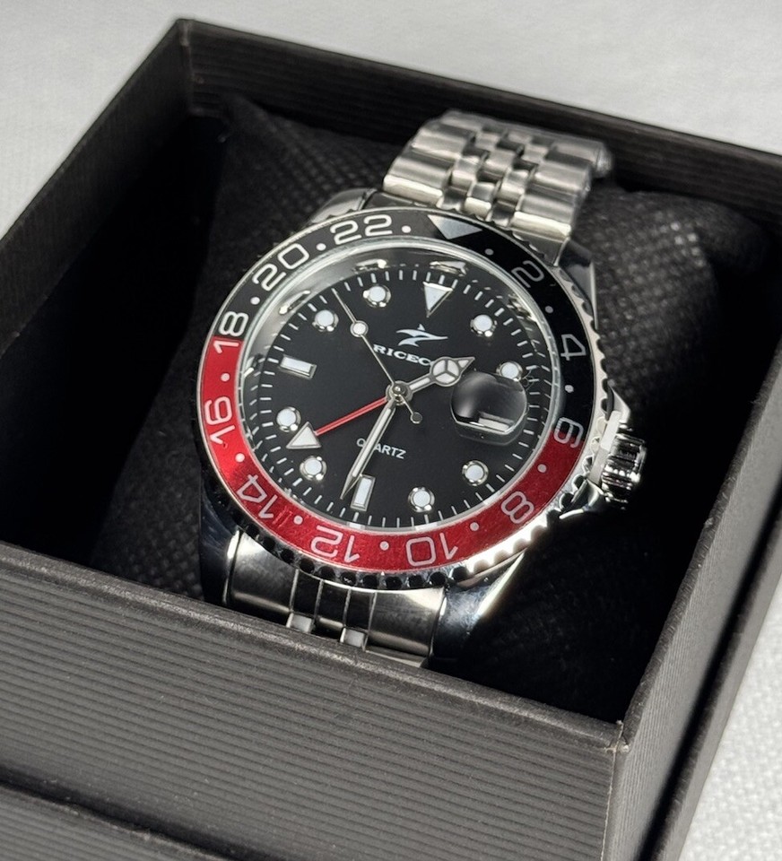 2024 Ricecgo 42mm “Coca-Cola” GMT Stainless Quartz Watch - Luxury ...