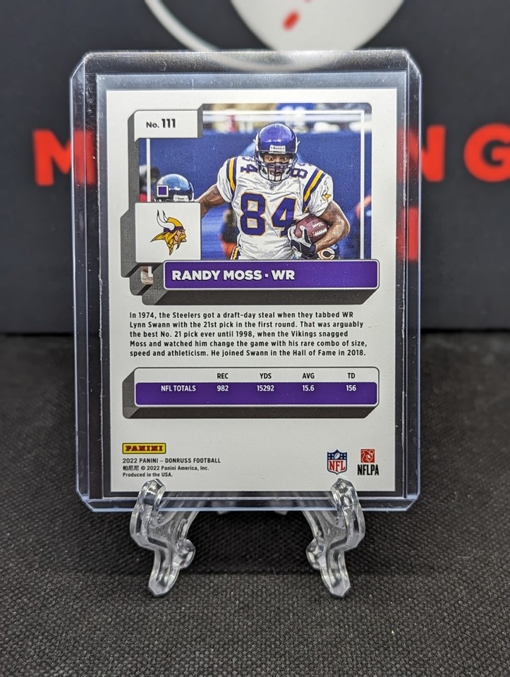 2022 Donruss Base Full Name Variation #111 Randy Gene Moss - Minnesota ...