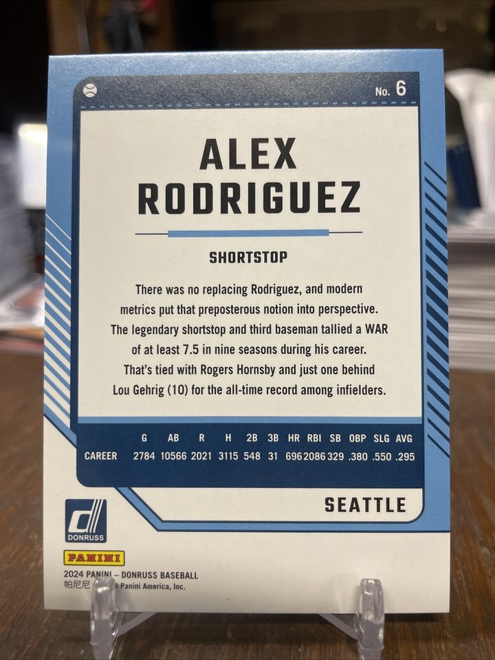 2024 Panini Donruss Optic Gold Prizm #6 Alex Rodriguez /10 | eBay