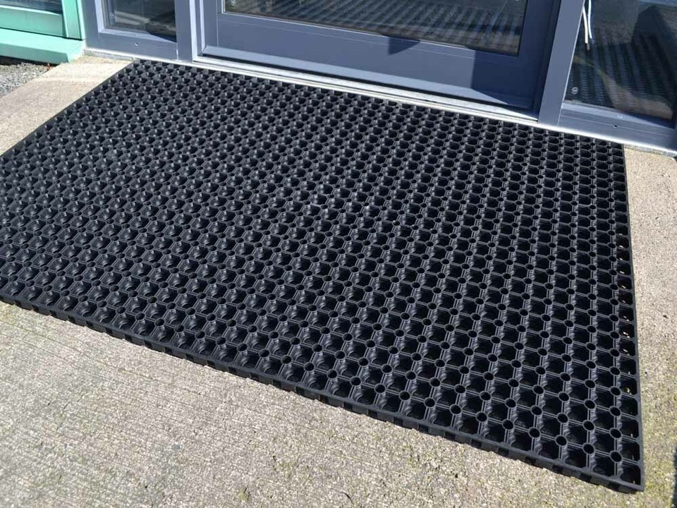 Large Rubber Mats Heavy Duty Ring Matting Entrance Big Safety Workplace ...