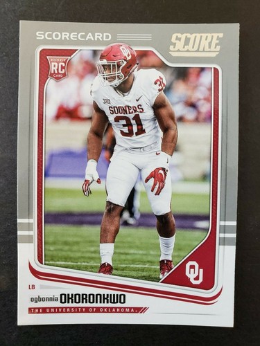 2018 Score Football Ogbonnia Okoronkwo Scorecard Silver SP Oklahoma ...