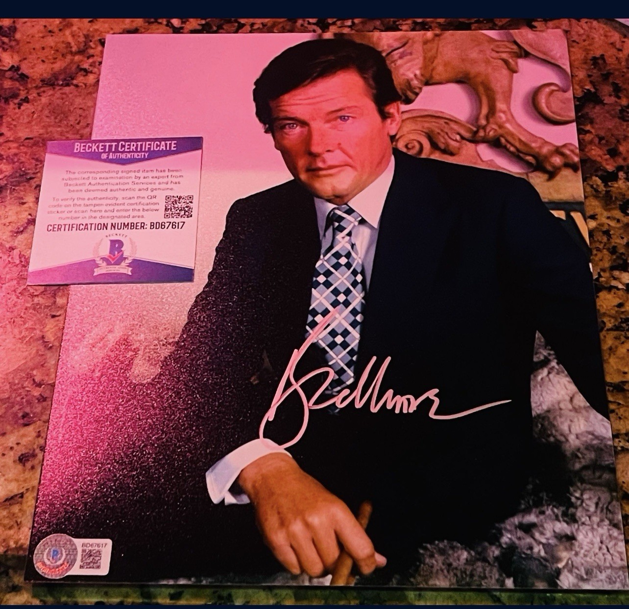 BAS COA ROGER MOORE 007 SIGNED JAMES BOND PHOTO | eBay