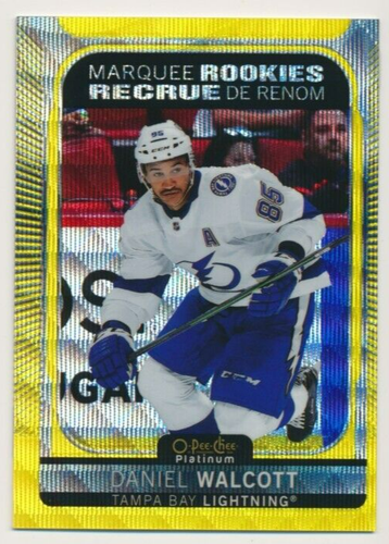 #258 DANIEL WALCOTT 2021-22 OPC Platinum NEON YELLOW SURGE MARQUEE RC ...