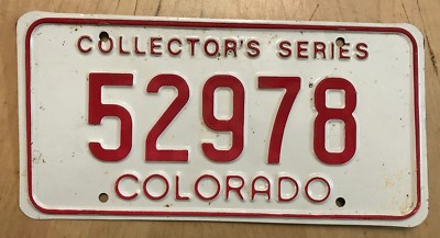 COLORADO COLLECTOR'S SERIES CLASSIC ANTIQUE CAR LICENSE PLATE " 52978 ...