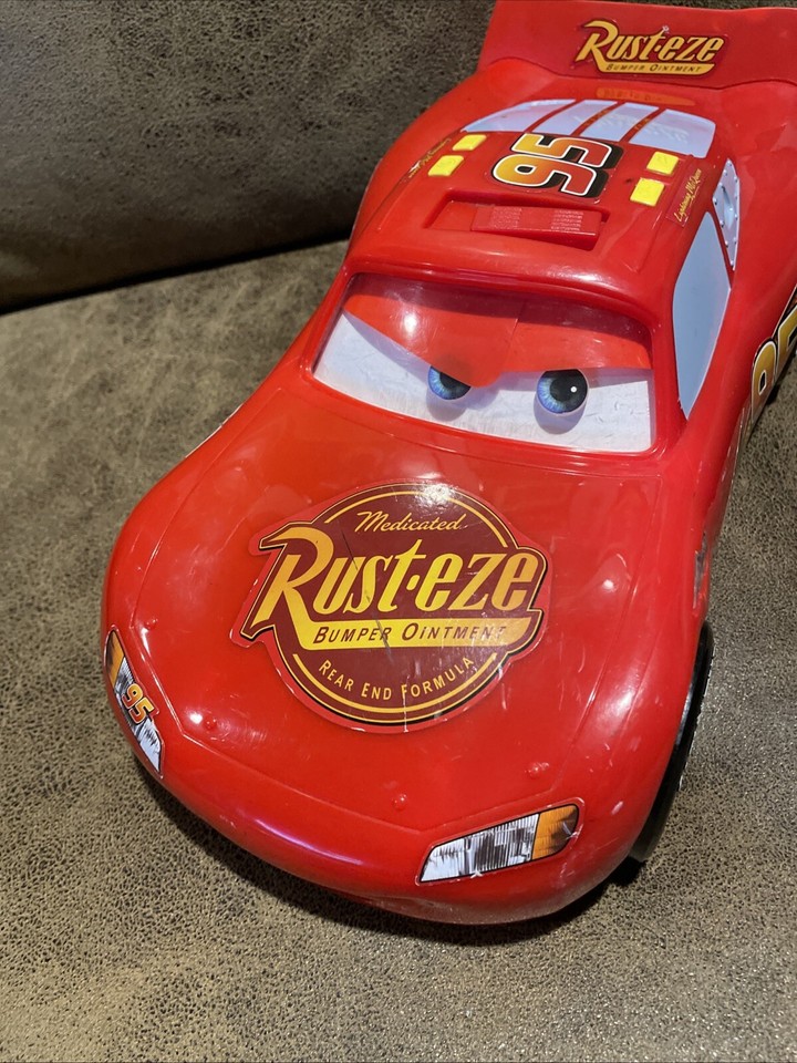 Rare! Disney CARS Rust-Eze Lightning McQueen 14" Moving Eyes Works ...