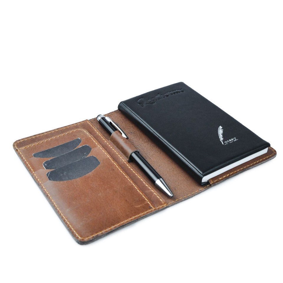 Premium Leather Field Note Cover - Notebook Accessory Rugged Journal ...