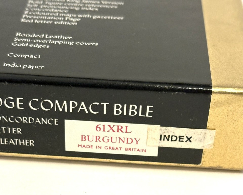 Cambridge Compact Bible With Box King James Leather 61XRL Red Letter ...