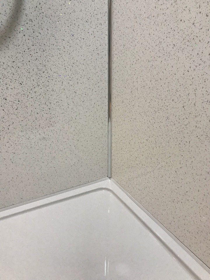 Splash Panels 1m x 2.4m Shower Panels Bathroom Plastic PVC Wall ...