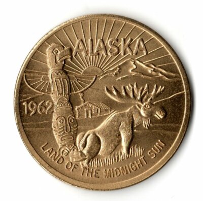 Alaska Trade Dollar 1962 Good For $1 In Trade Alaska Boosters Souvenir ...