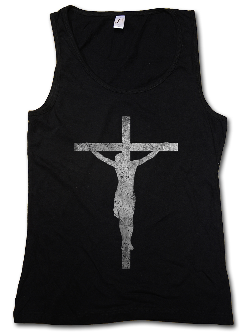 JESUS CROSS TANK TOP VEST GYM Jesus Messiah Christian Religion ...