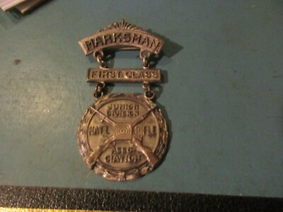 Antique NRA Shooting Badge - Junior Division - Marksmen First Class | eBay