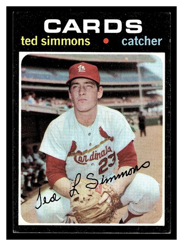 1971 TOPPS TED SIMMONS #117 ROOKIE CARD HOF CARDINALS HIGH GRADE NO ...