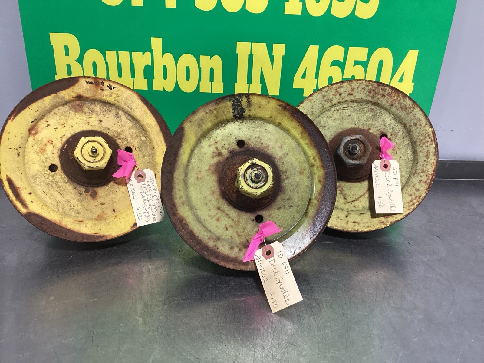 1 John Deere F911 F915 F925 F932 855 955 72” Deck Spindle 8” Pulley ...