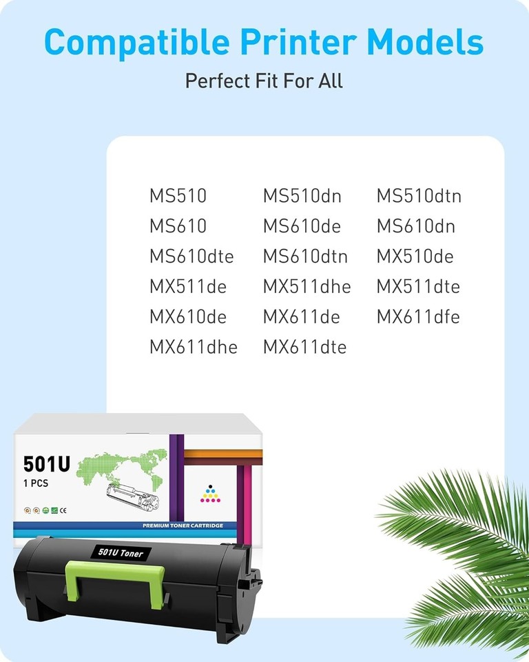 50F1U00-SML Laser Ultra High Yield toner cartridge for Lexmark MS510 ...