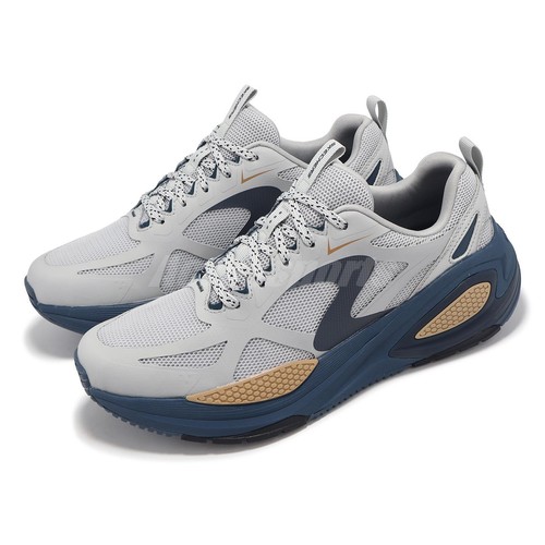 Skechers Octus-OVEK Gray Navy Men Road Running Jogging Shoes 232735 ...